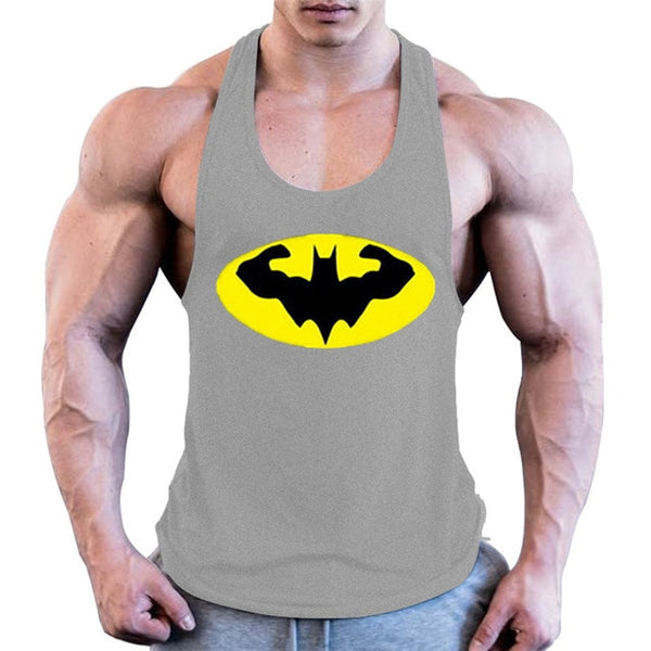 Batman Bodybuilding Stringer Tank Top Mens Fitness Singlets Cotton Sle ...